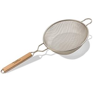 CRESTWARE 8 INCH FINE DOUBLE MESH STRAINER | Rush's Kitchen